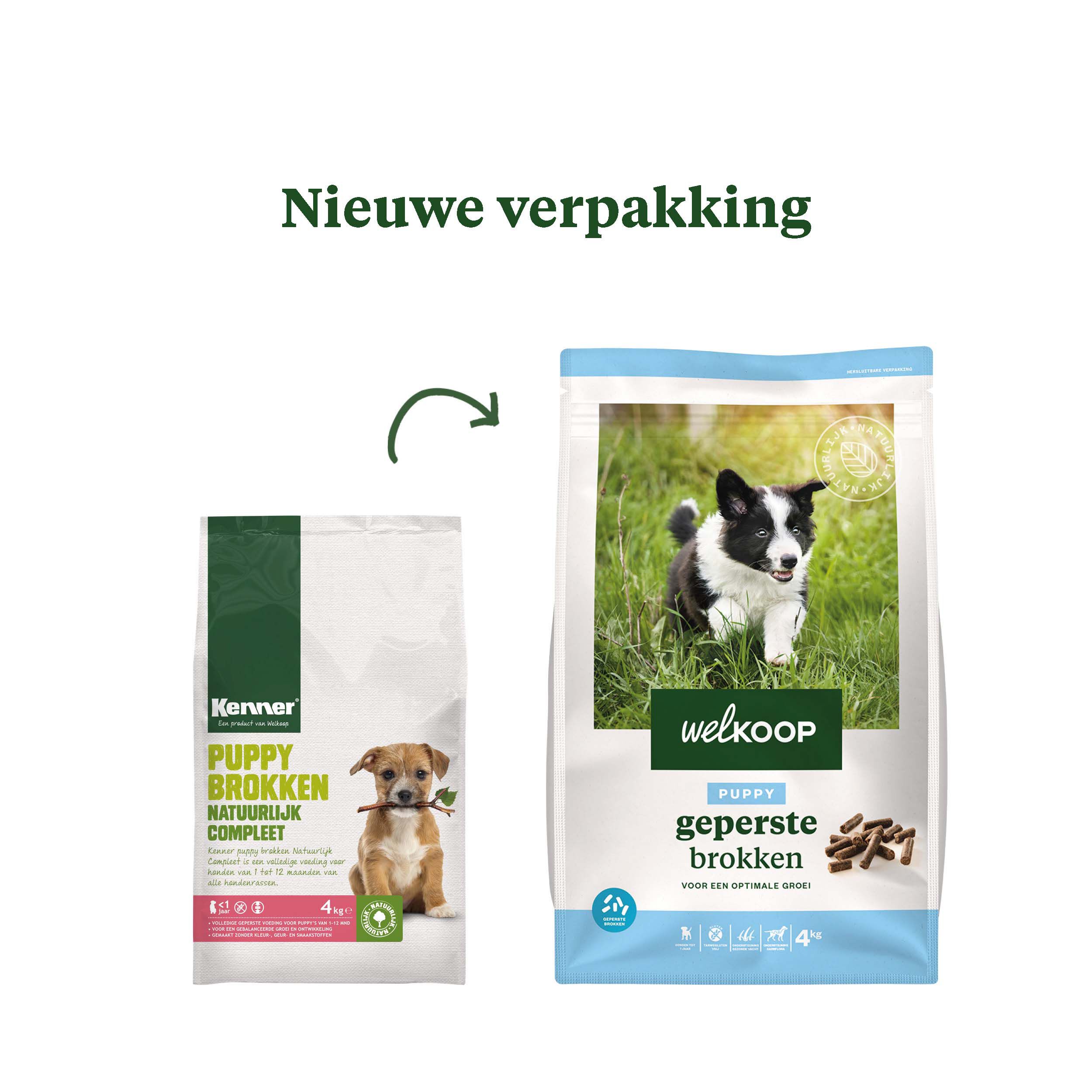Welkoop Puppy Geperste brokken - Hondenvoer - 4 Kilogram - kip | Welkoop